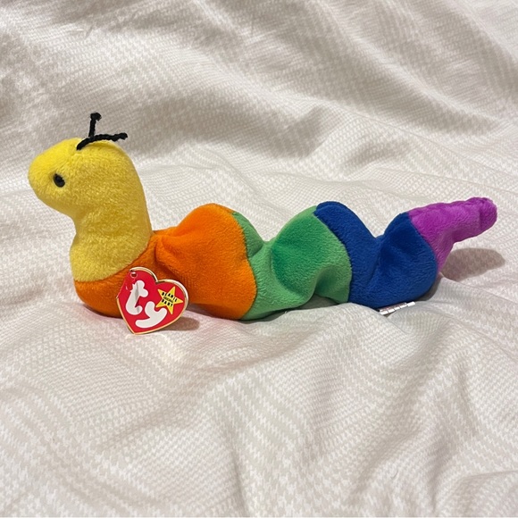 Ty | Toys | Bnwt Ty Vintage Beanie Baby Inch The Rainbow Inchworm 995 ...